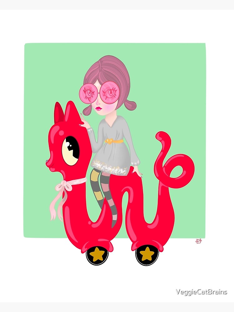 "Red Tuesday " Art Print for Sale by VeggieCatBrains | Redbubble