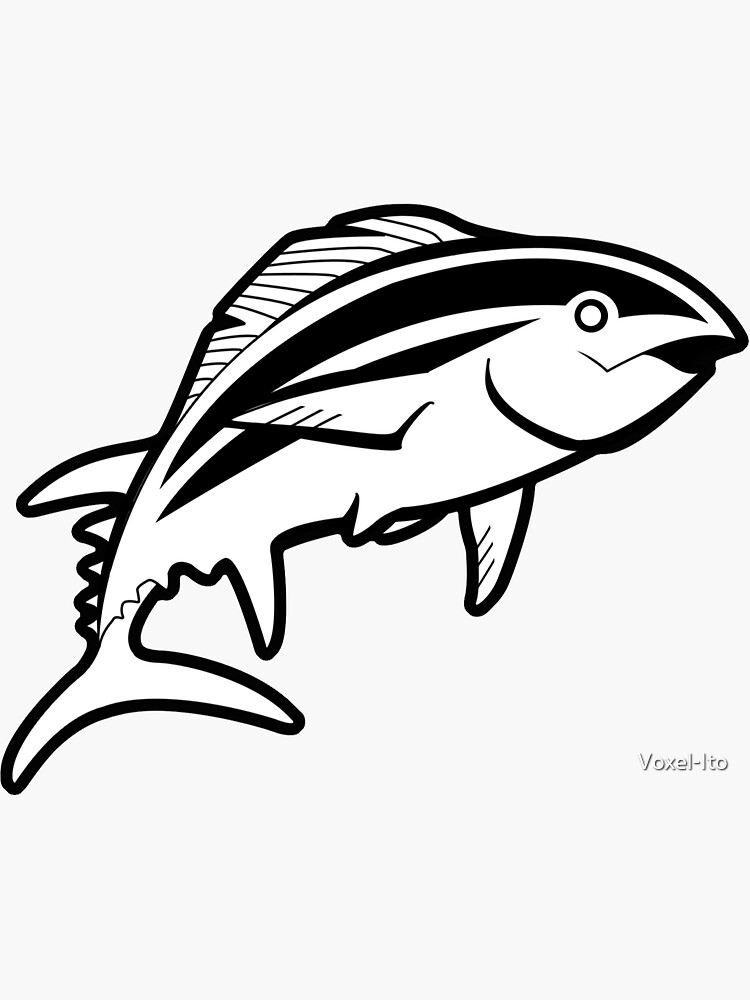 "Bluefin Tuna" Sticker by Voxel-Ito | Redbubble