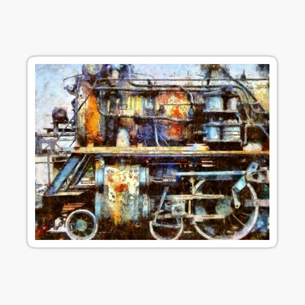 "Mad Blues in Locomotion - Locomotive Train" Sticker for Sale by ...
