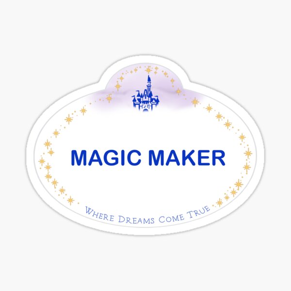 "Cast Member Name Tag" Sticker for Sale by Madi Elizabeth | Redbubble