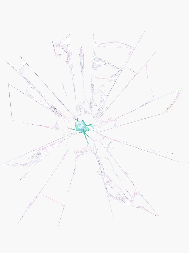 "Shattered - Crystal Spider Web" Sticker for Sale by FishWithATopHat ...