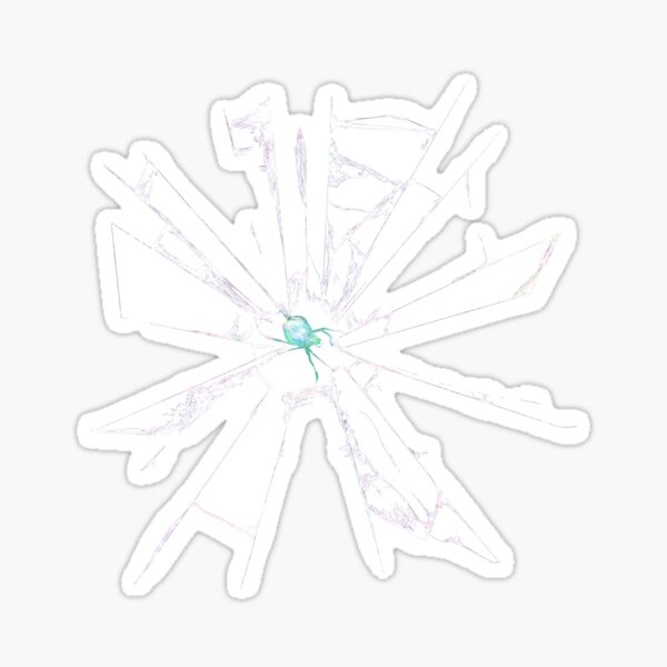 "Shattered - Crystal Spider Web" Sticker for Sale by FishWithATopHat ...