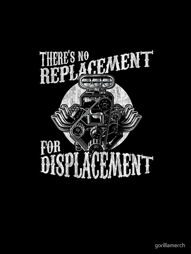 "No Replacement For Displacement, Muscle Car V8 Engine" iPhone Case for ...