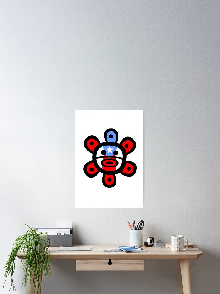 "Taino Sun Flag Puerto Rico Sticker Clothing Gifts" Poster by byDarling ...