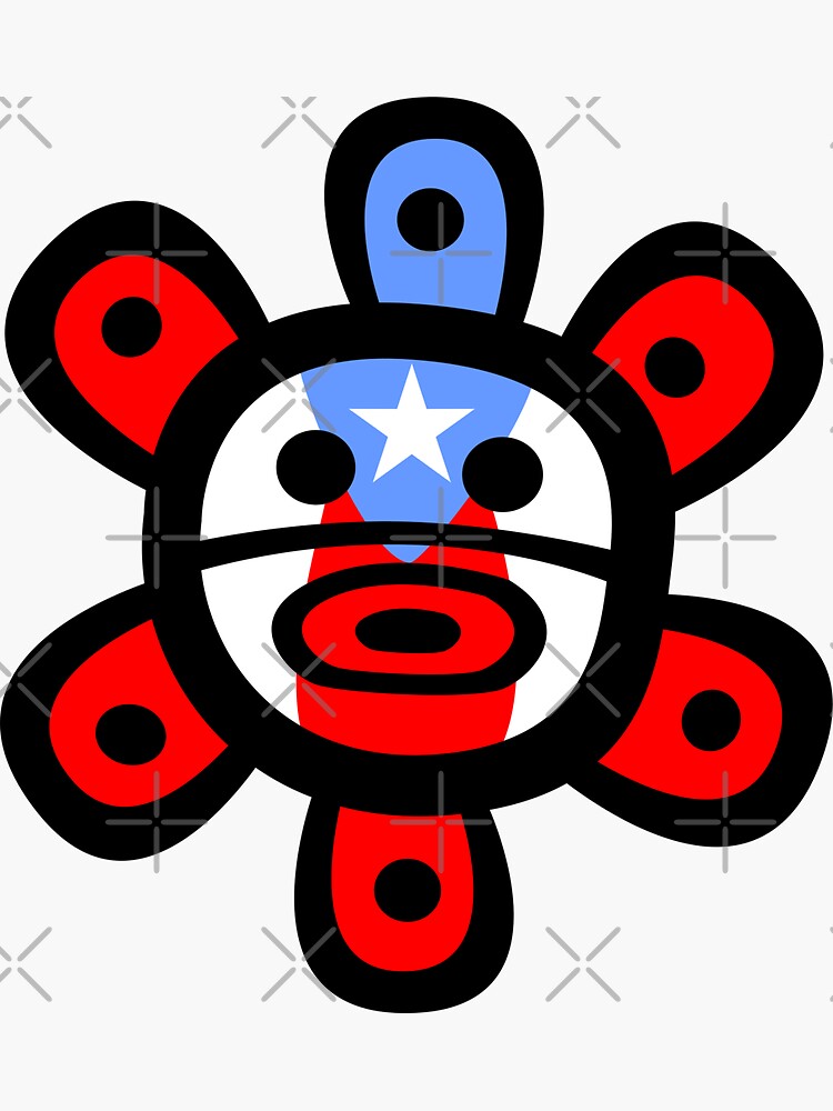 "Taino Sun Flag Puerto Rico Sticker Clothing Gifts" Sticker by ...