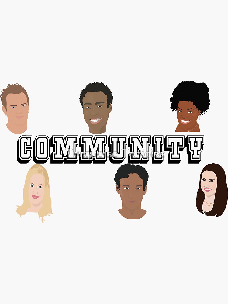 "Community Fan Art" Sticker for Sale by TurquoiseTurt | Redbubble