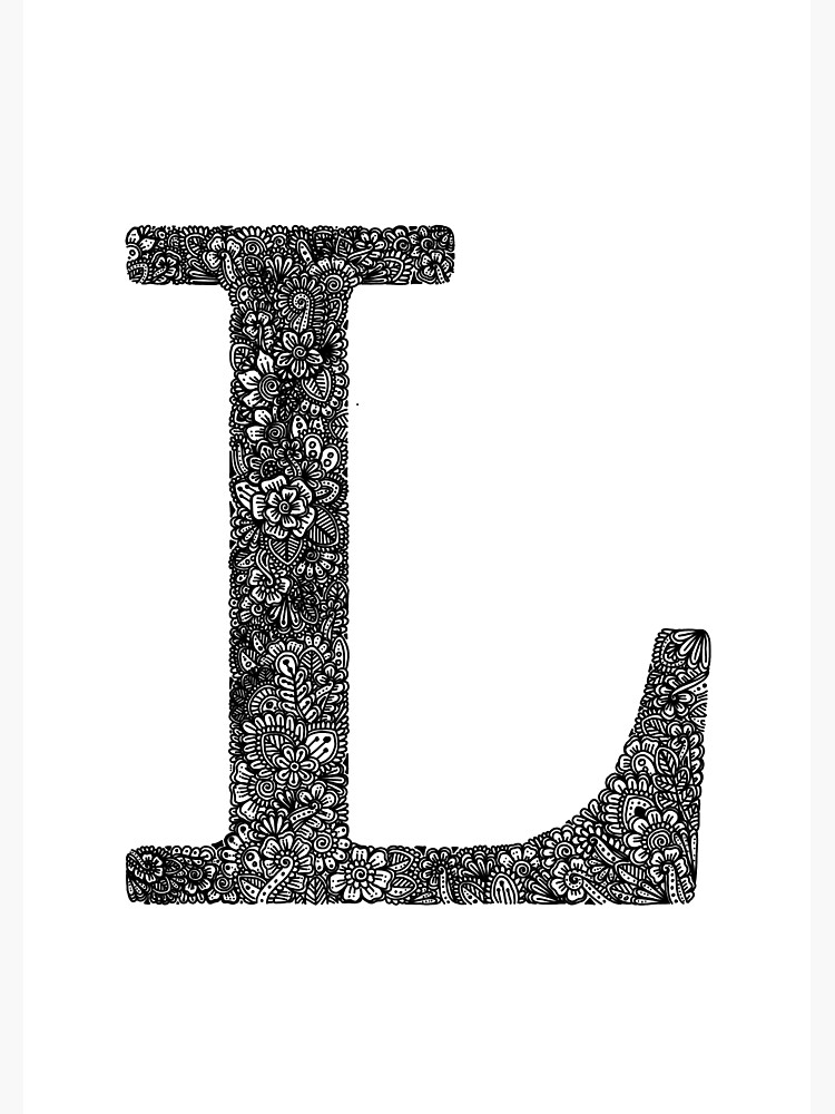 "Zentangle letter L" Art Print for Sale by plozanoalcalde | Redbubble