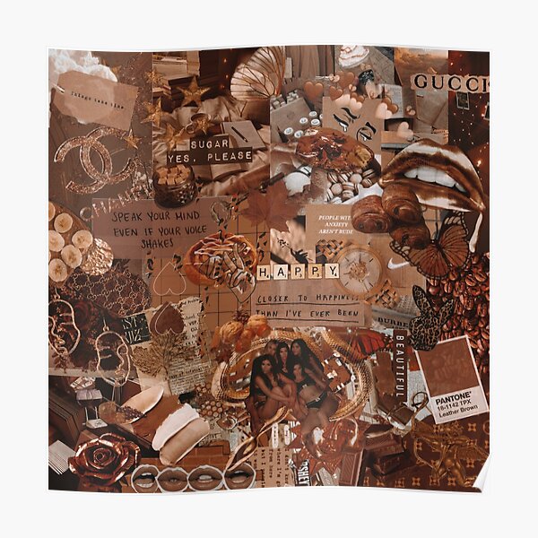 "brown aesthetic " Poster for Sale by mekmonty | Redbubble