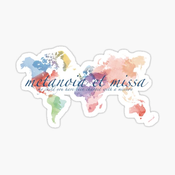 "map design metanoia et Missa" Sticker for Sale by eracca4 | Redbubble