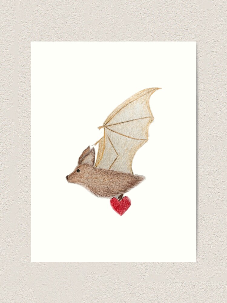 "Bat Valentine" Art Print for Sale by Cheryllpoe | Redbubble