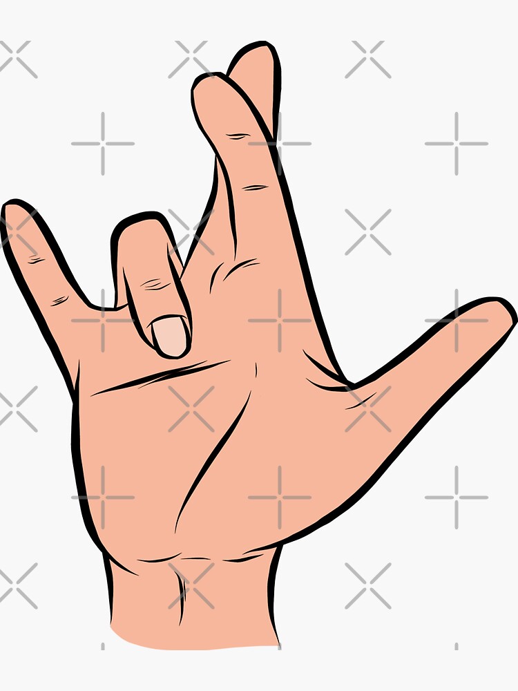 "I Really Love You in ASL: I" Sticker for Sale by rmcbuckeye | Redbubble