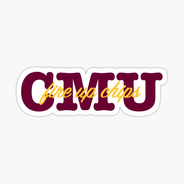 "CMU Fire Up" Sticker for Sale by sarjosephine | Redbubble