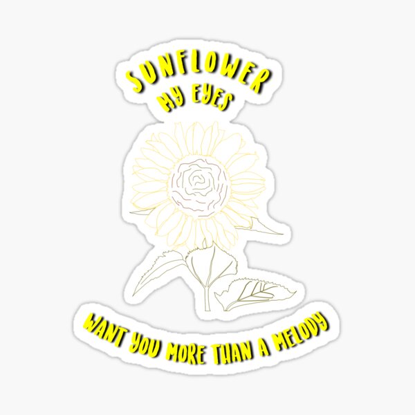 "Harry Styles Sunflower Vol. 6 Lyrics" Sticker by -ashstyles- | Redbubble