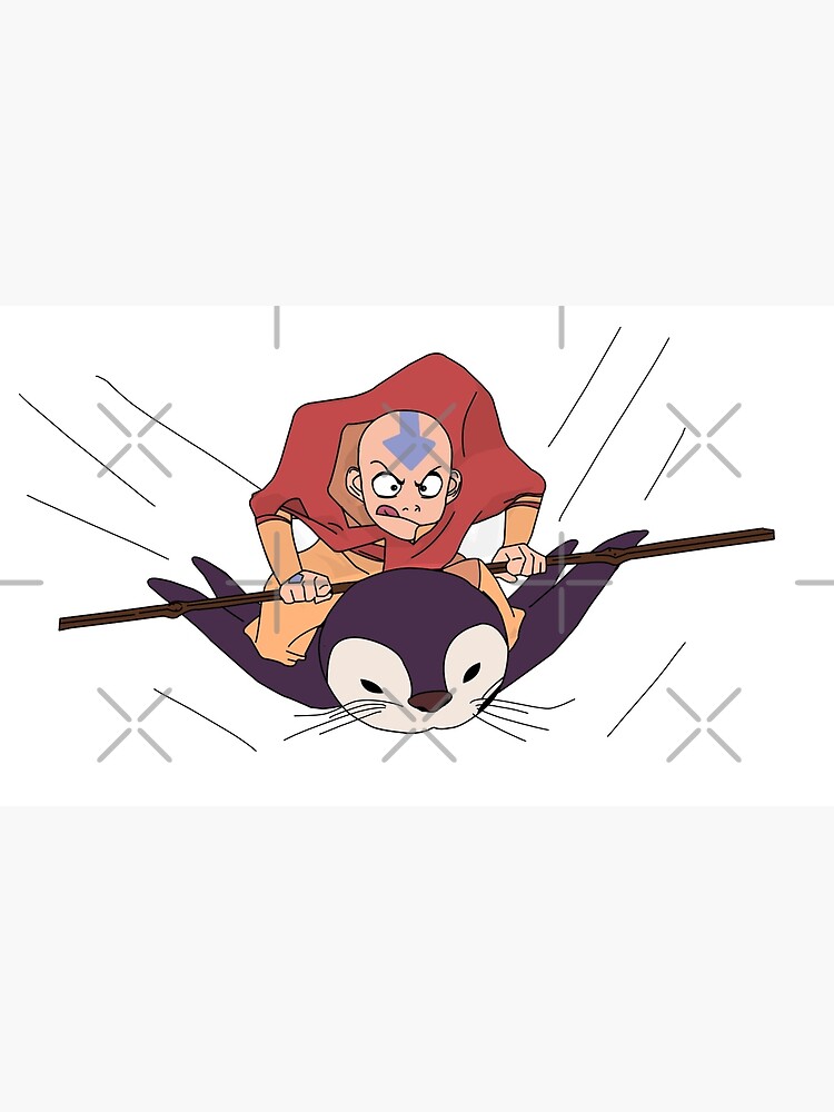 "AVATAR AANG RIDING PENGUIN BEAUTIFUL ART" Photographic Print by ...