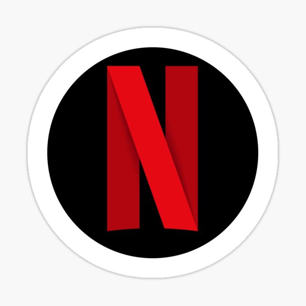 "Netflix Logo Circular Sticker" Sticker for Sale by dewlensart | Redbubble