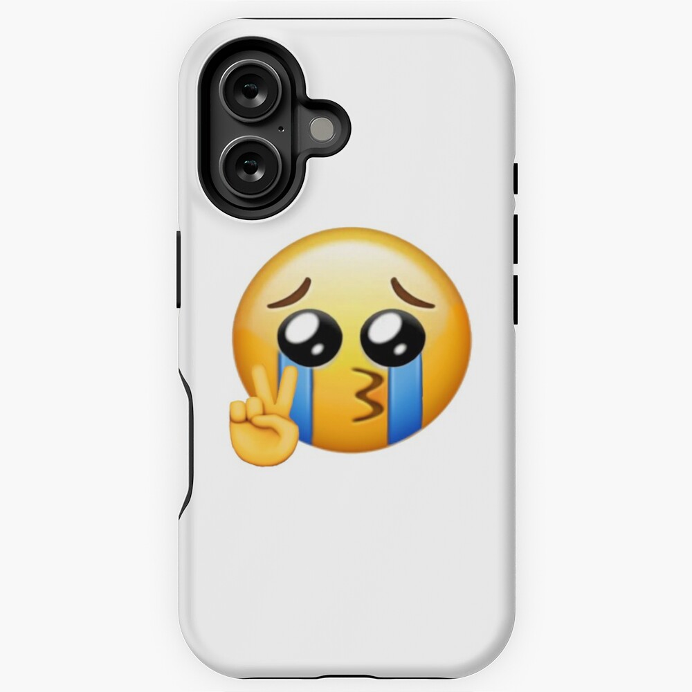 "crying peace sign emoji" Sticker for Sale by cam-michaud | Redbubble