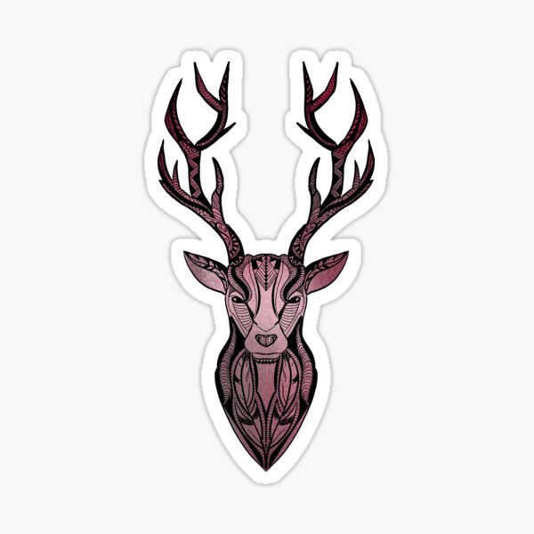 "Ornate Deer Head" Sticker for Sale by ThatAesthetic | Redbubble