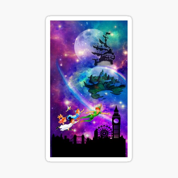 "Galaxy Neverland" Sticker for Sale by locrest | Redbubble