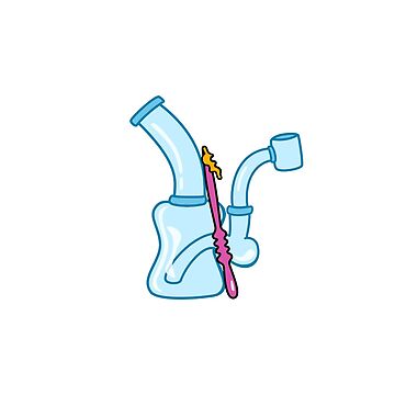 "Glass Dab Rig With Dabber" Sticker for Sale by Savannah Denny | Redbubble