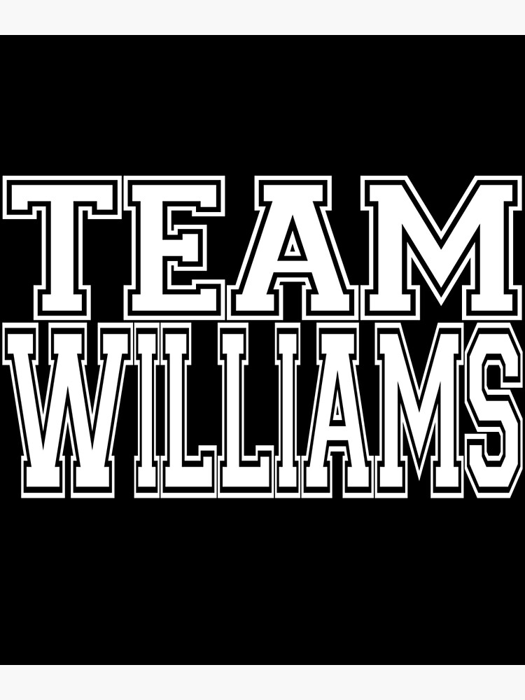 "Team Williams" Poster for Sale by BozoBazar | Redbubble