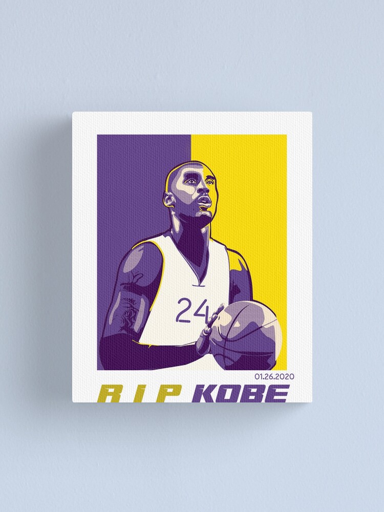"Rip kobe bryant mamba out 24 Rest In Peace Memorial legend" Canvas ...