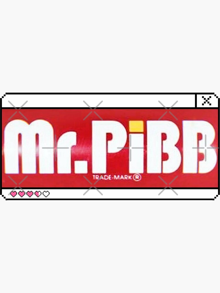 "Mr. Pibb" Sticker for Sale by Stharlock | Redbubble