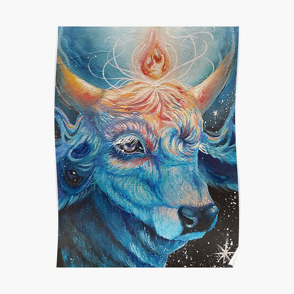 Póster «Pintura diosa vaca azul de Hathor» de lushplush | Redbubble