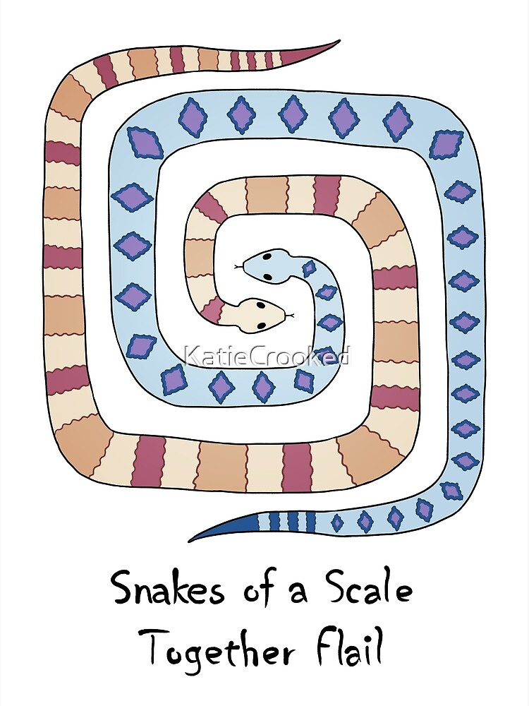 "Snakes of a Scale Together Flail - Sticker" Photographic Print for ...