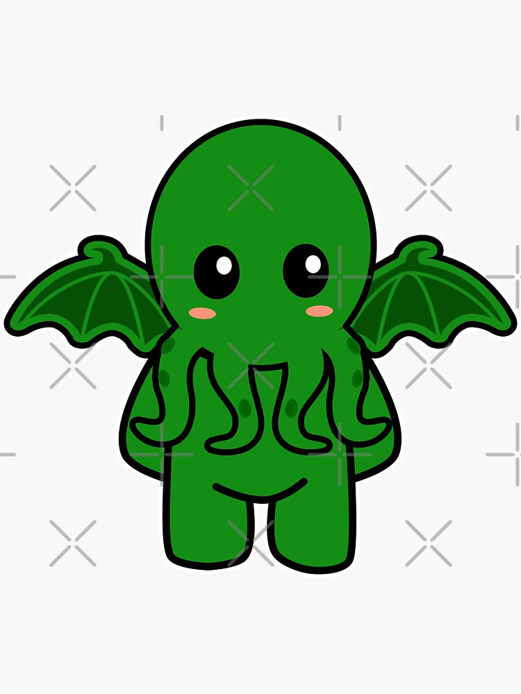 "Cute Cthulhu" Sticker for Sale by Luna-May | Redbubble