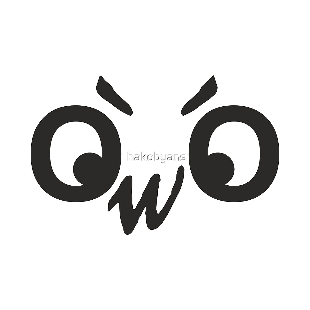"ÒwÓ Angry OwO Emoticon Emoji " by lyovajan | Redbubble