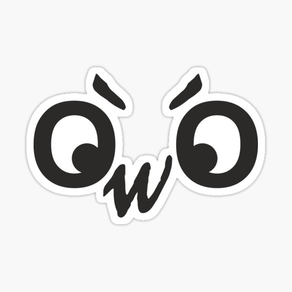 Pegatina «ÒwÓ Angry OwO Emoticon Emoji» de lyovajan | Redbubble