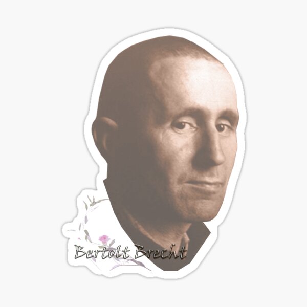 "Bertolt Brecht" Sticker for Sale by mindprintz | Redbubble