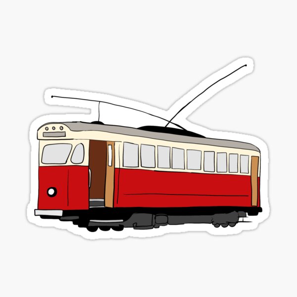 "100 Year Old Tram" Sticker for Sale by Sammyjnz | Redbubble