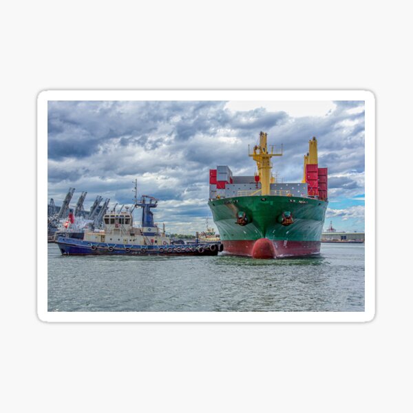 "Tug boats at work " Sticker by BrentJR | Redbubble