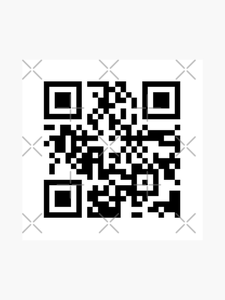 "Rickrolled QR Code" Sticker by hearted | Redbubble