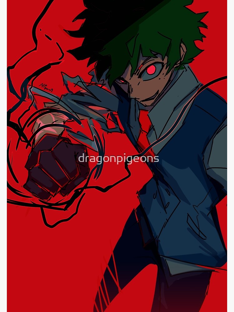 "Villain Deku" Poster by dragonpigeons | Redbubble