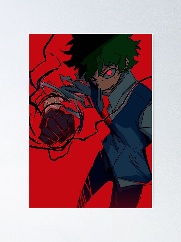 "Villain Deku" Poster by dragonpigeons | Redbubble