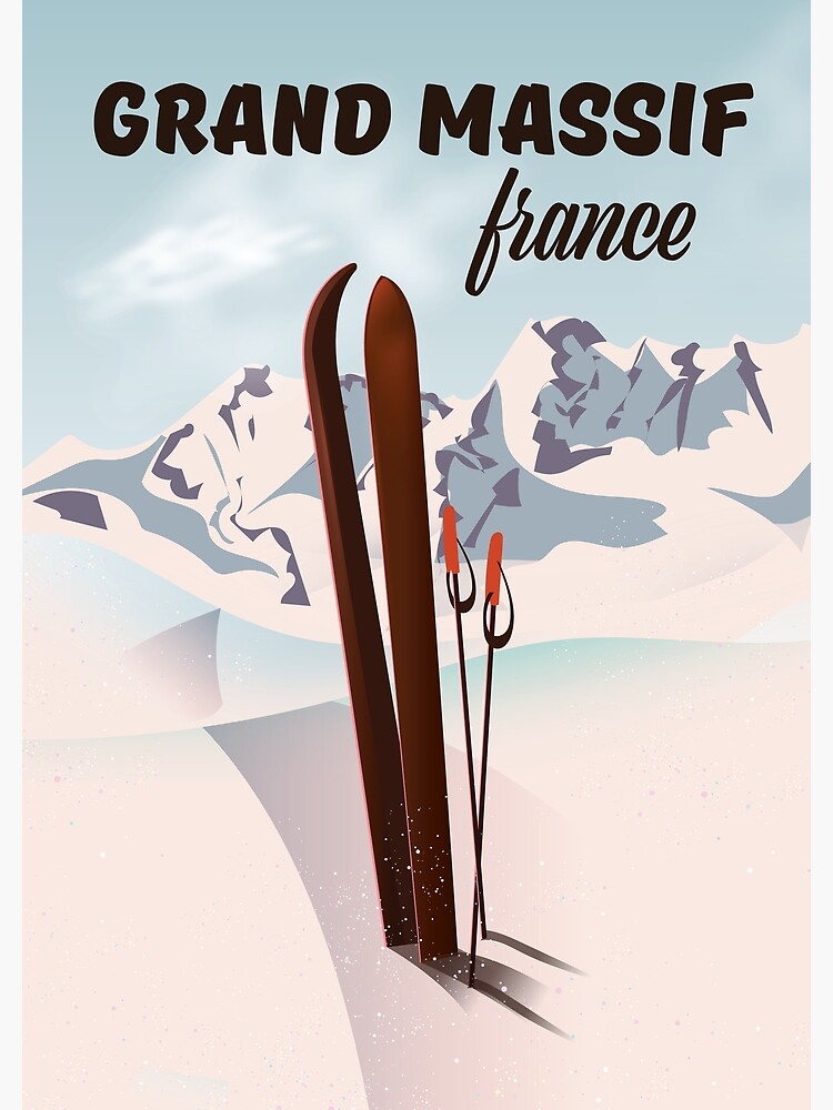 "grand massif france ski poster" Art Print by vectorwebstore | Redbubble