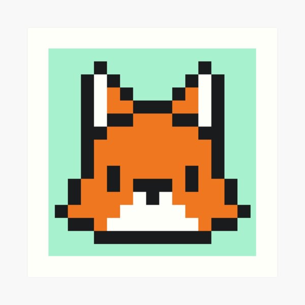 "Super Cute 16pixel 8-bit Fox" Art Print for Sale by 8bitpixelart ...