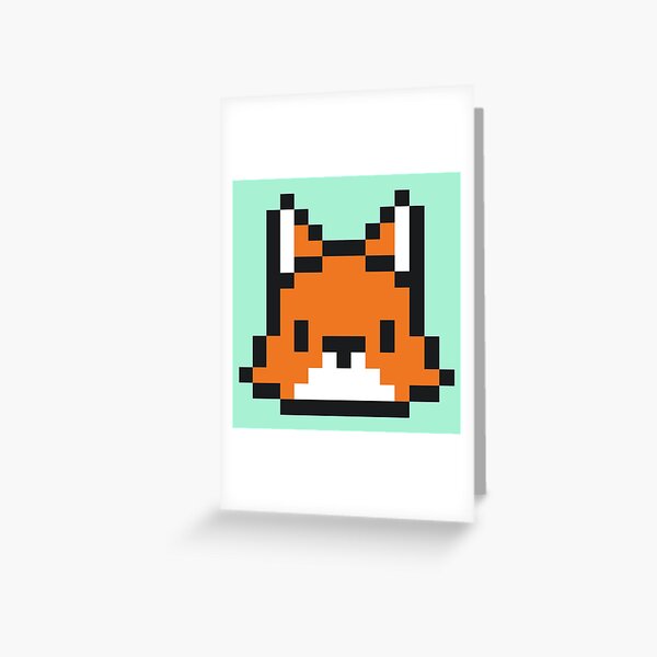 "Super Cute 16pixel 8-bit Fox" Greeting Card for Sale by 8bitpixelart ...