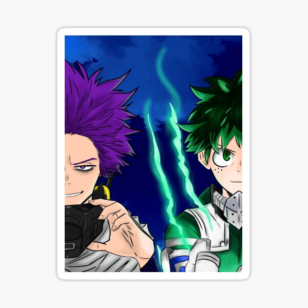 "Midoriya & Shinsou w/ background " Sticker for Sale by ssanaashaikh ...