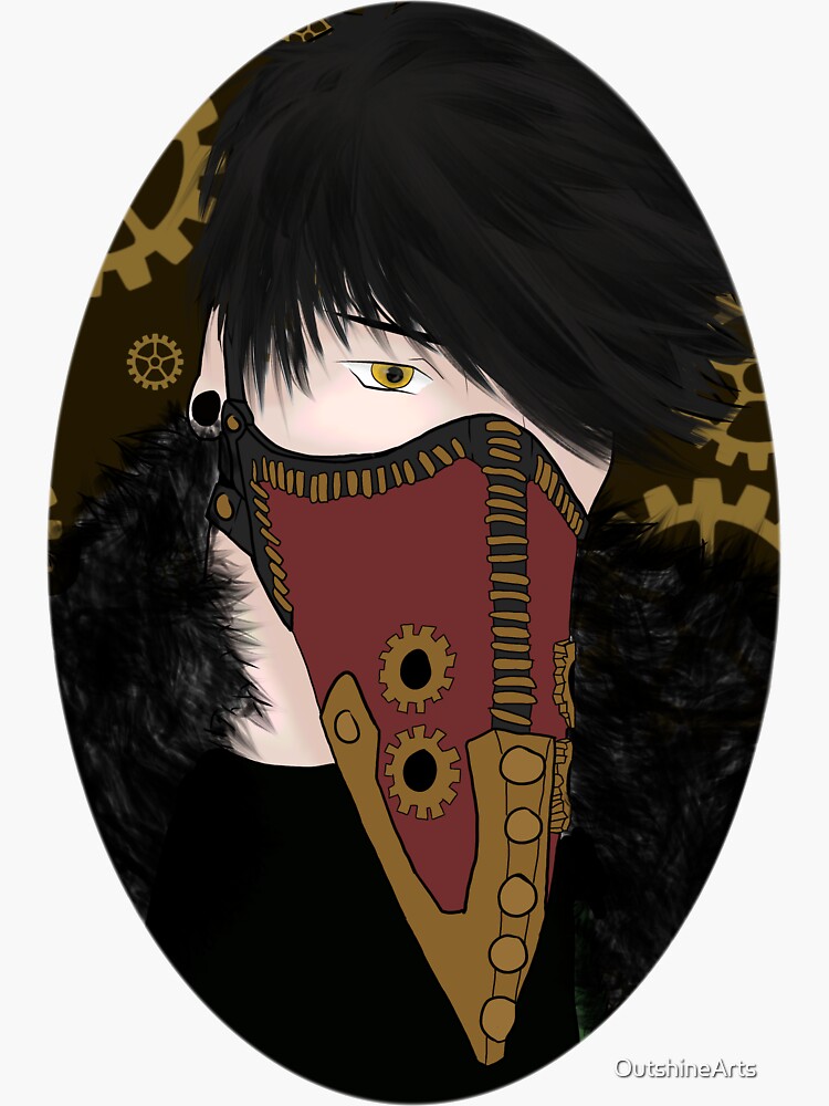 "Overhaul Cosplay" Sticker by OutshineArts | Redbubble