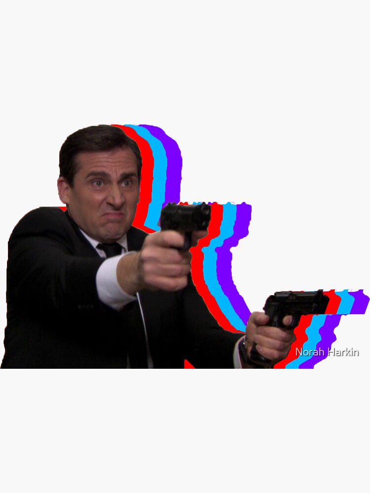 "The Office Michael Scarn Threat Level Midnight" Sticker for Sale by ...