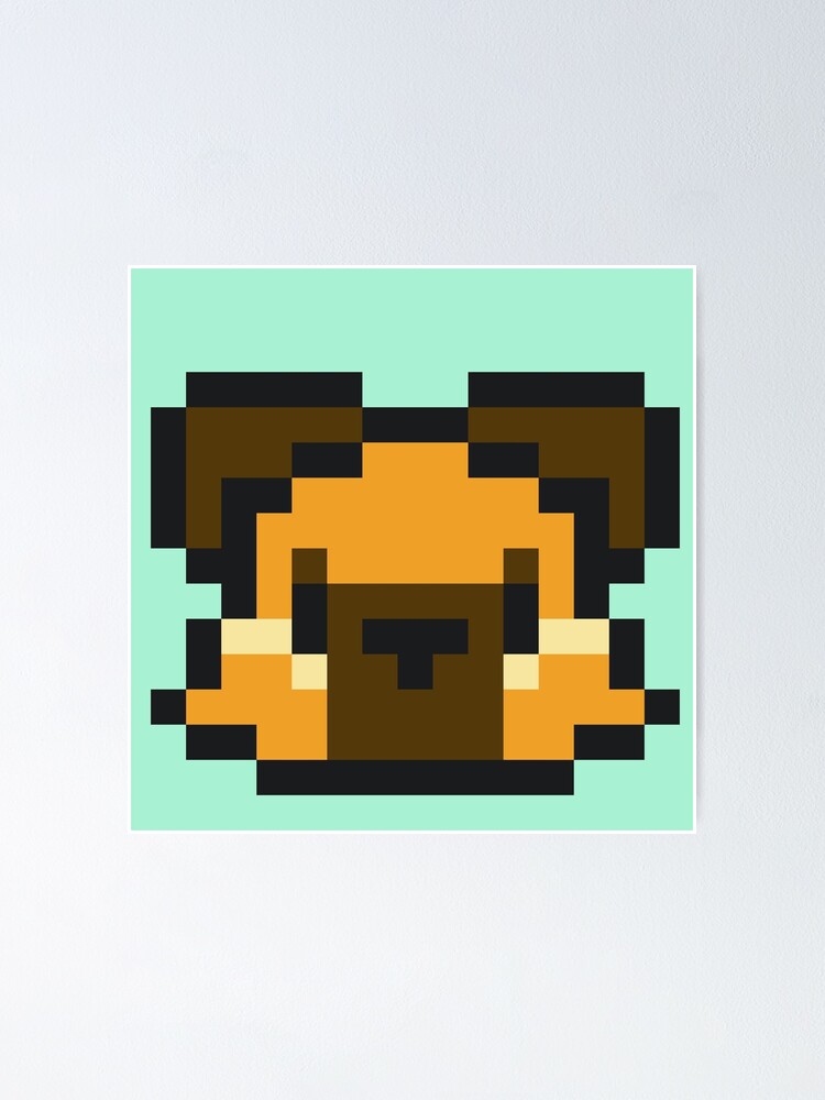 "Super Cute Floppy Ear Dog, Pixel Art 8bit" Poster by 8bitpixelart ...