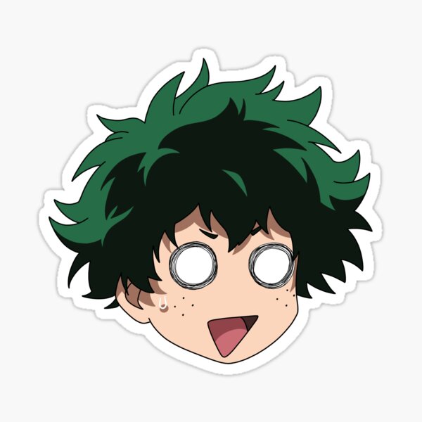 "Silly face Deku" Sticker by Vallkaiser | Redbubble