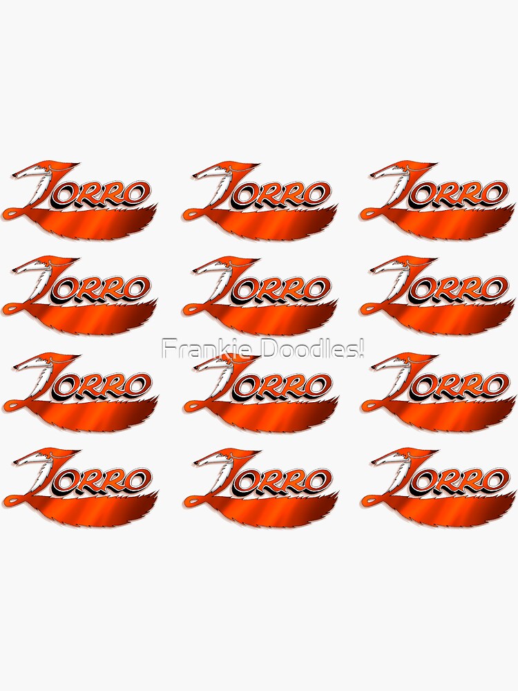 "Zorro fox logo pattern" Sticker for Sale by Indigenous-Bert | Redbubble