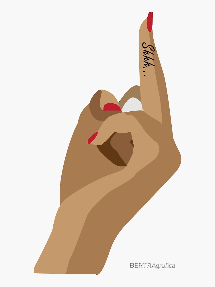 "Shhh..." Sticker by BERTRAgrafica | Redbubble