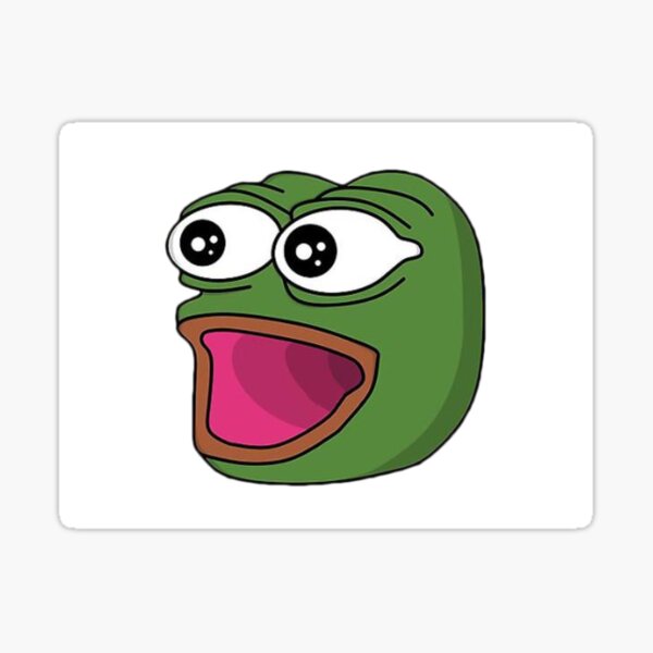 "POG MEME POGGERS FROG" Sticker for Sale by Naykoh | Redbubble