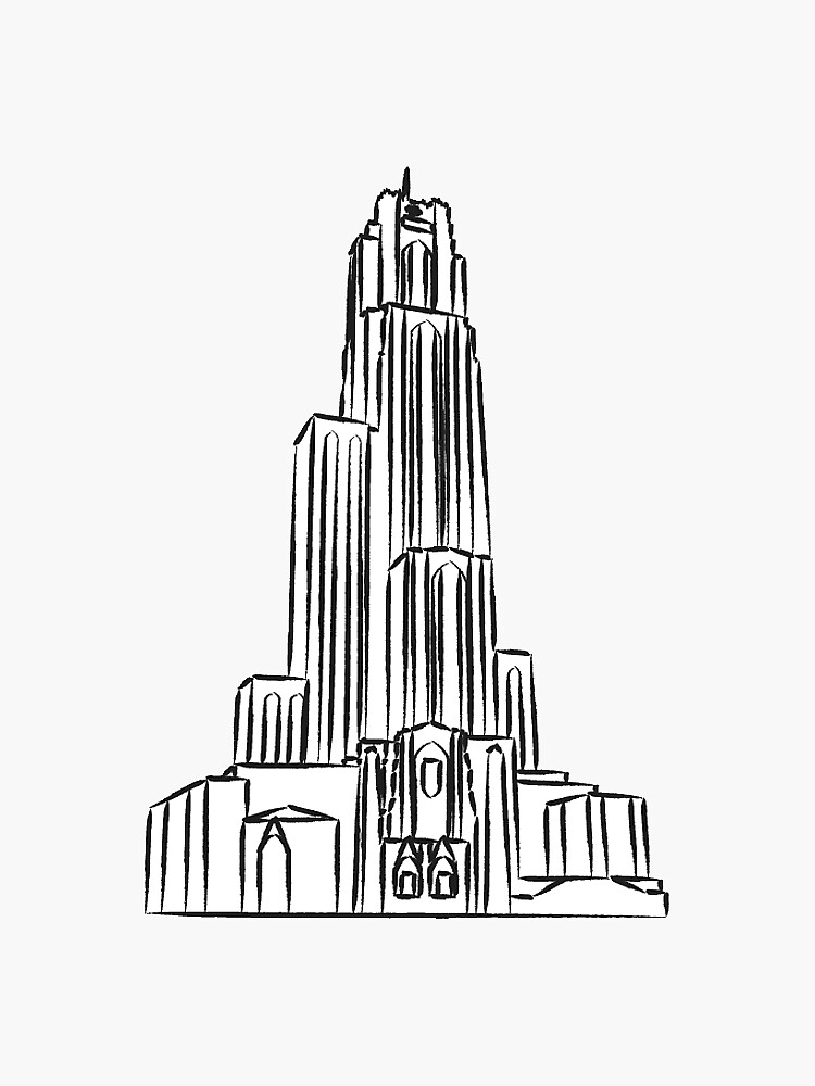 "cathedral of learning" Sticker for Sale by karsendamon | Redbubble