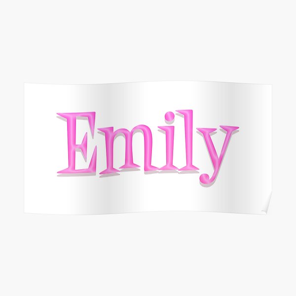 "Girl Name Emily in Pink Panther Cartoon Style" Poster for Sale by ...